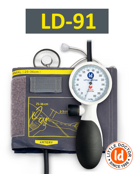 Тонометр механический LITTLE DOCTOR LD-91 защита от ударов, манжета 25 ...