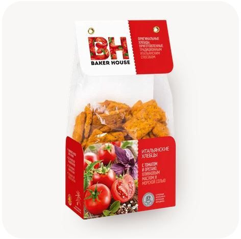 Хлебцы итальянские Baker House с томатом и орегано 250 г купить на OZON ...