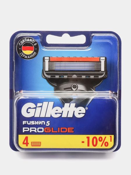 Gillette Fusion 5 PROGLIDE Сменные кассеты (4шт) Джилет Фьюжн ПРОГЛАЙД ...