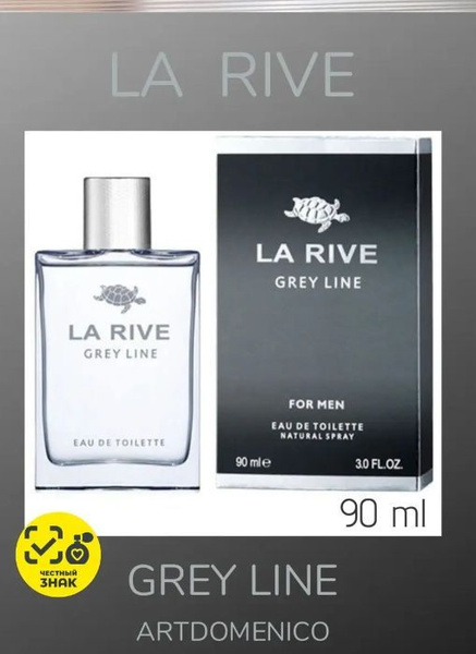 LA RIVE Tуалетная вода Grey Line мужская 100мл. древесный мускусный ...