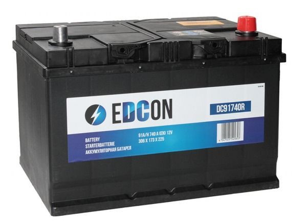 Аккумулятор автомобильный EDCON EDCON_Asia_Обратная (-/+)_91 купить по ...