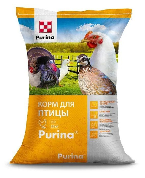 Purina Комбикорм Стартер-1 для индеек и перепелов 0-3 недель, 25 кг ...