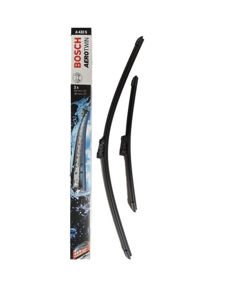 Комплект бескаркасных щеток стеклоочистителя Bosch 96652, крепление ...