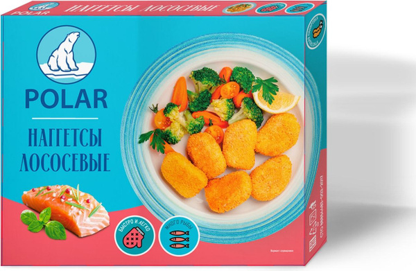 Наггетсы лососевые в панировке 300 г, Polar, замороженные купить на ...