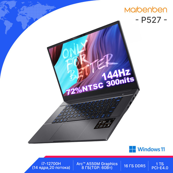 Игровой ноутбук maibenben P527, черно-серый купить по низкой цене ...