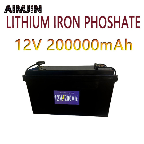 12V LifePo4 Аккумулятор 200Ah фосфат железа лития Встроенный BMS для ...