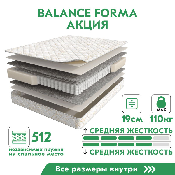 Матрас ASKONA Forma Акция серия Balance, Независимые пружины, 200 - купить по выгодной цене в ...