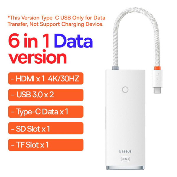 Адаптер Baseus Usb Type C Hub к Hdmi совместимому адаптеру Usb 3 0 док