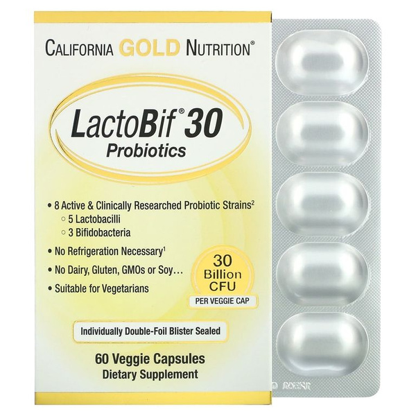 LactoBif 30 60 caps, ЛактоБиф Пробиотики 60 капсул - купить с доставкой ...