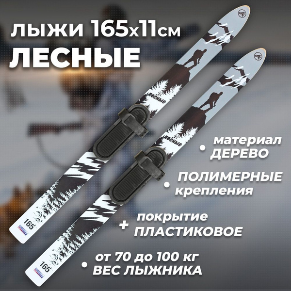 Лыжи охотничьи ЛЫЖНАЯ ФАБРИКА "МАЯК", Дерево, Пластик купить по низкой ...