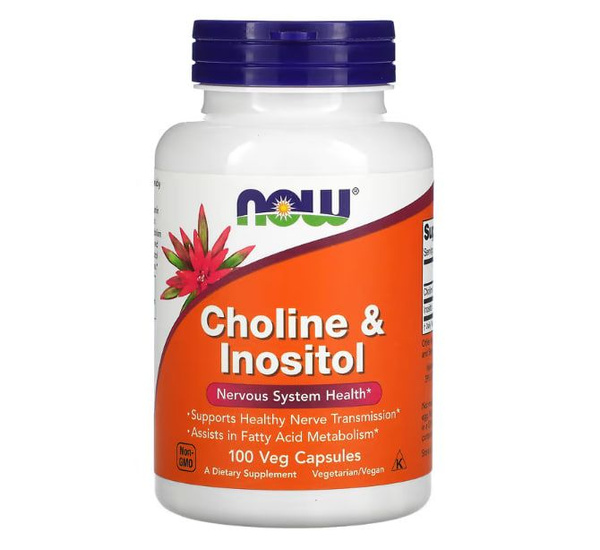 Холин Инозитол Now Foods Choline & Inositol, 500 мг, 100 капсул купить ...