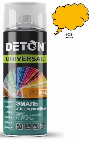 Эмаль Deton DETON Universal 13 Быстросохнущая, Алкидная, Глянцевое ...