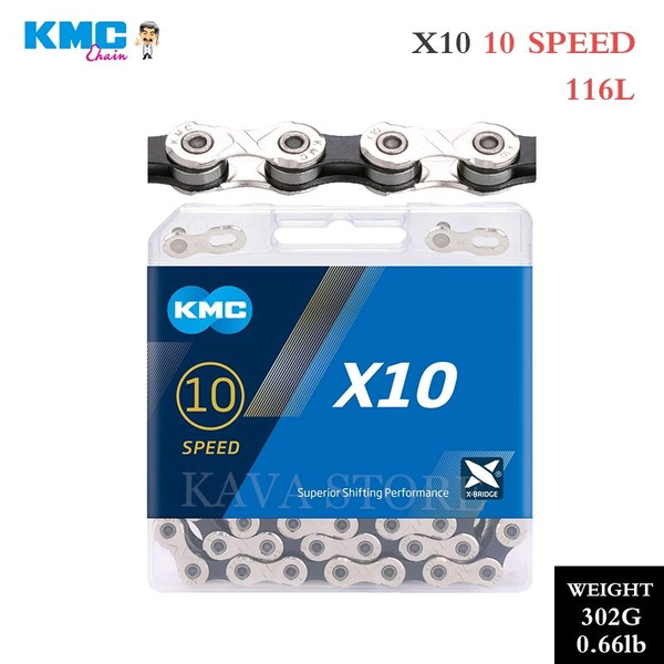 KMC X10 116L Велосипедная цепь 10 скоростей - купить с доставкой по ...