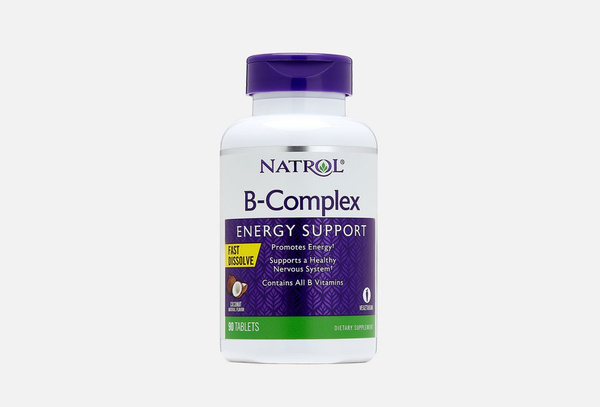 Комплекс витаминов группы B NATROL, b-complex energy support в таблетках 90 мл купить на OZON по ...