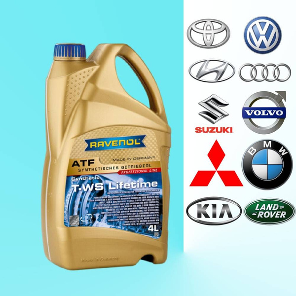 Трансмиссионное масло для АКПП RAVENOL ATF T-WS Lifetime Fluid 4 литра ...