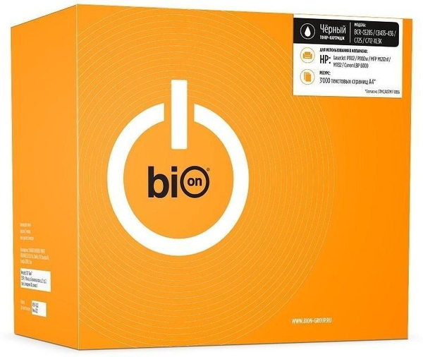 Расходник для печати Bion BCR-CE285/CB435-436/C725/C712-XL3K, Черный (black), для лазерного ...