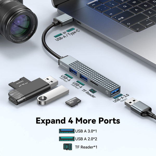 USB HUB ORICO Суббренд Yottamaster HP17A-3TF хаб USB 3.2 Gen1USB A, алюминиевый сплав с USB A 3. ...