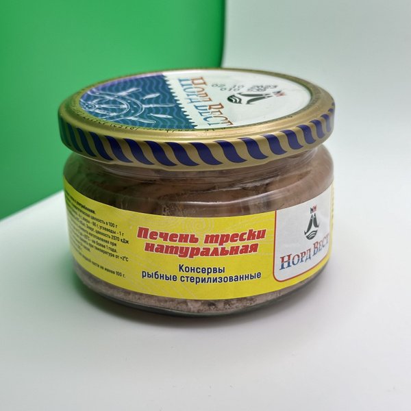 Печень трески натуральная кусочками Мурманск набор 1 шт в собственном ...