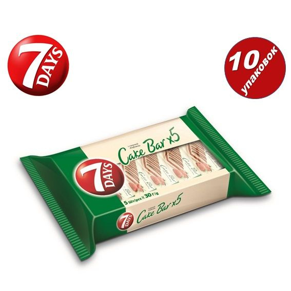 Пирожное бисквитное 7DAYS Cake Bar с начинкой "клубника" и с кремом со ...
