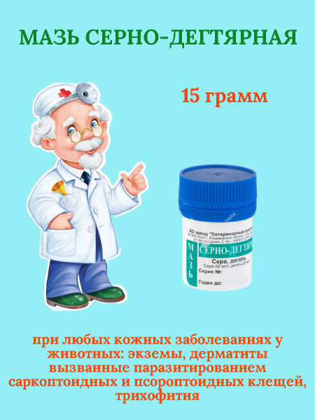 Мазь Серно-дегтярная, 15 г купить на OZON по низкой цене (1341267950)
