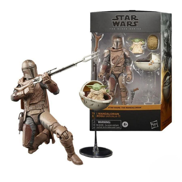 Фигурка Hasbro Star Wars Мандалорианец и Грогу (Арвала-7) черная серия ...
