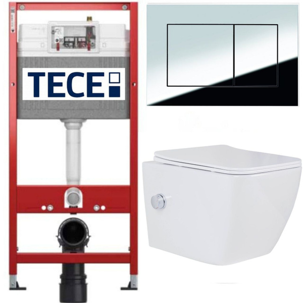 Комплект: Инсталляция TECE base 9400412 с безободковым подвесным ...