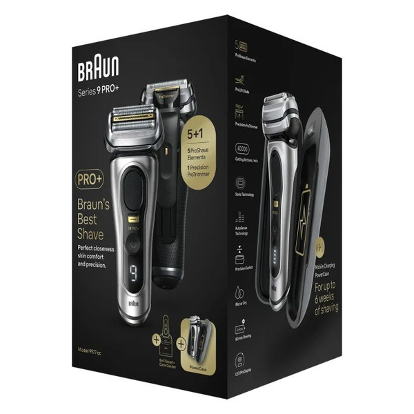 Электробритва Braun Series 9 Pro+ 9577cc, серебристый - купить по выгодным ценам в интернет ...