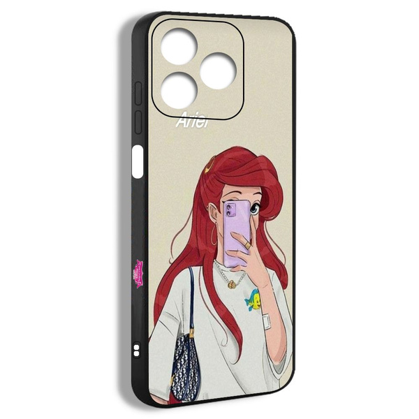 чехол для смартфона Подходит для Tecno Spark 10 4g Ариэль Мультяшная принцесса модный дизайн