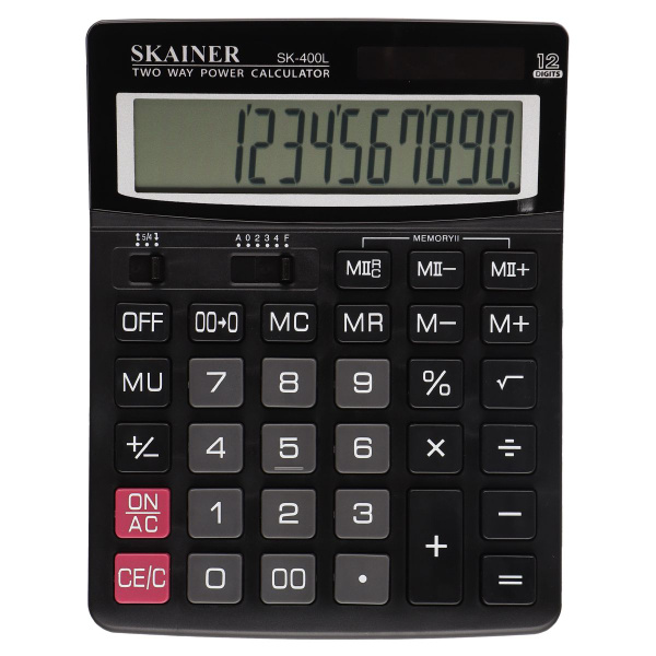 Калькулятор настольный, 193*150*30 мм, 12 разрядов SKAINER SK-400L ...
