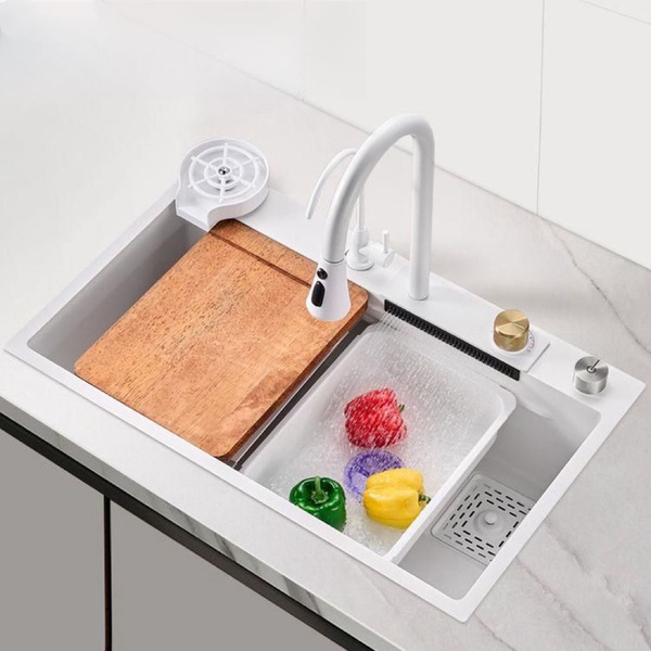Многофункциональная кухонная раковина, нанопроцесс 68*45 см / Cмеситель ...