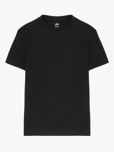 Футболка H&M, размер 44, 48, цвет черный, 60% хлопок, 40% полиэстер - купить по выгодной цене в ...