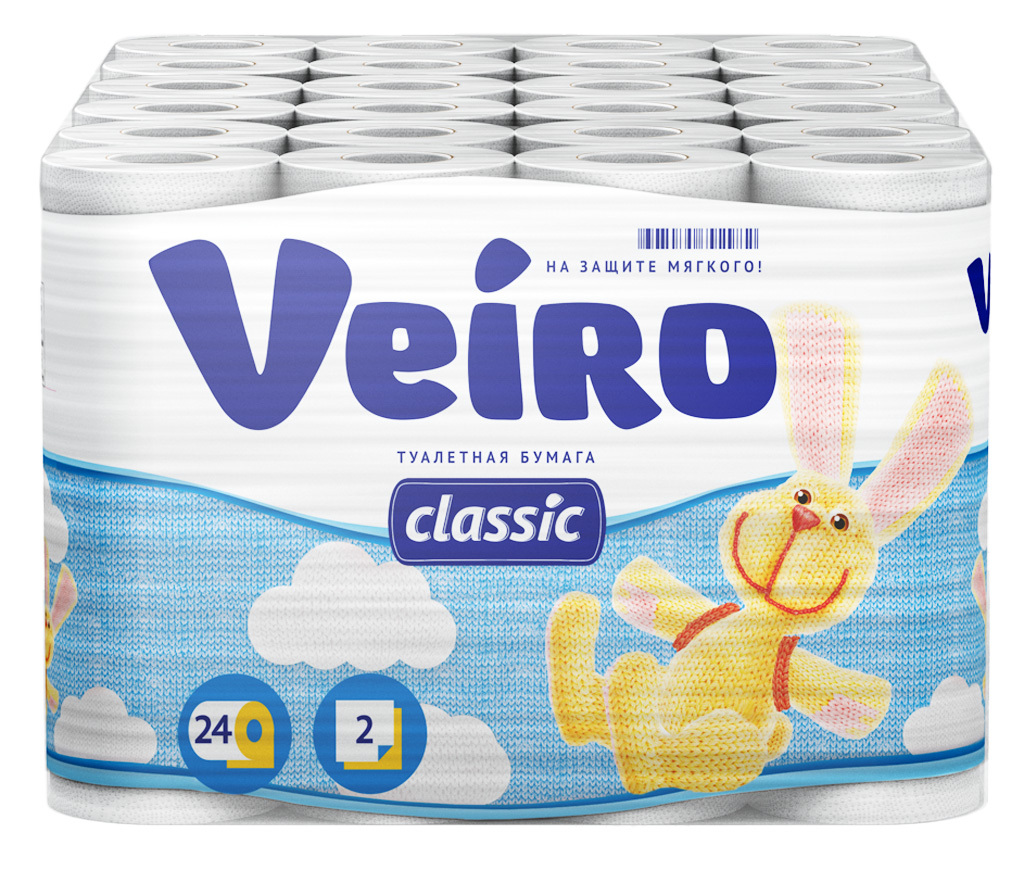 Linia Veiro Classic 2 слоя 24 рулона Белая — купить в интернет-магазине OZON с быстрой доставкой