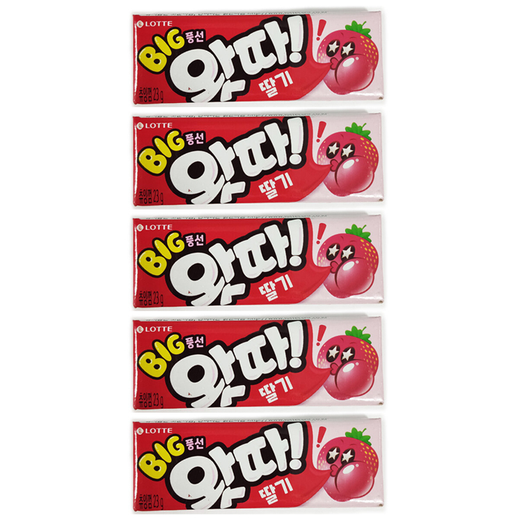 Жевательная резинка Whatta Big Bubble Клубника (5 шт. по 23 г) — купить ...