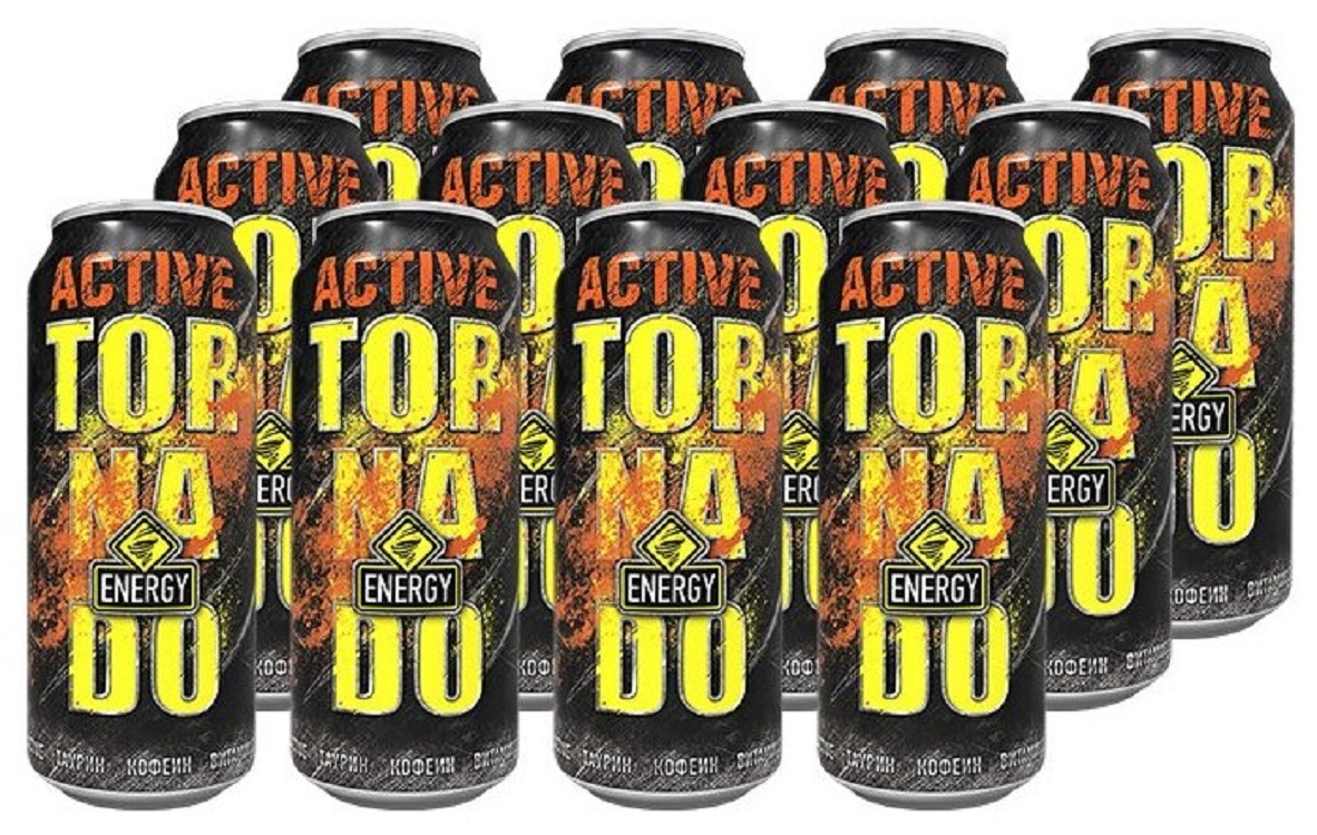 Напиток энергетический Tornado Active ж/б, 450 мл х 12 шт - купить с доставкой по выгодным ценам ...