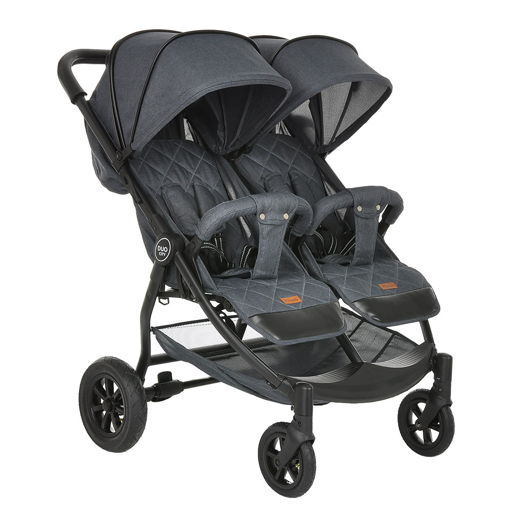 Коляска для двойни Pituso Duocity надувные колеса Air Black/Черный — купить в интернет-магазине ...