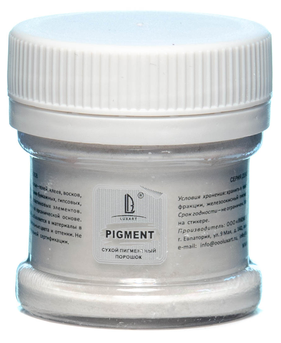 Декоративный сухой пигмент порошок (пудра) Luxart Pigment белый 25 мл ...