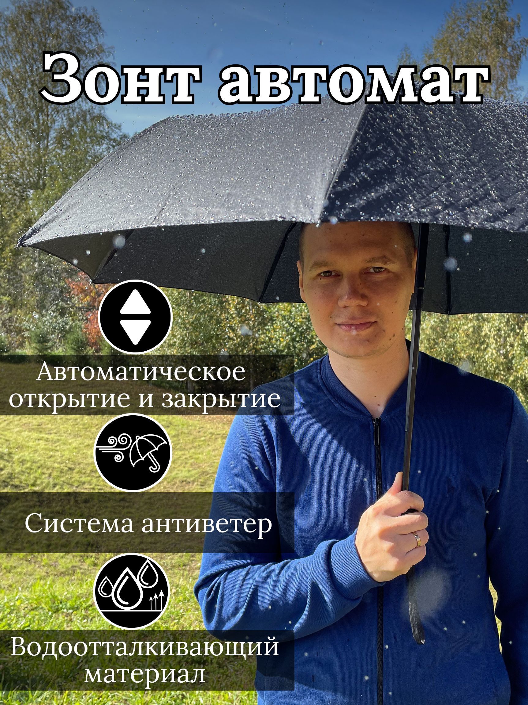 Зонт Женский Автомат Прочный – купить в интернет-магазине OZON по ...