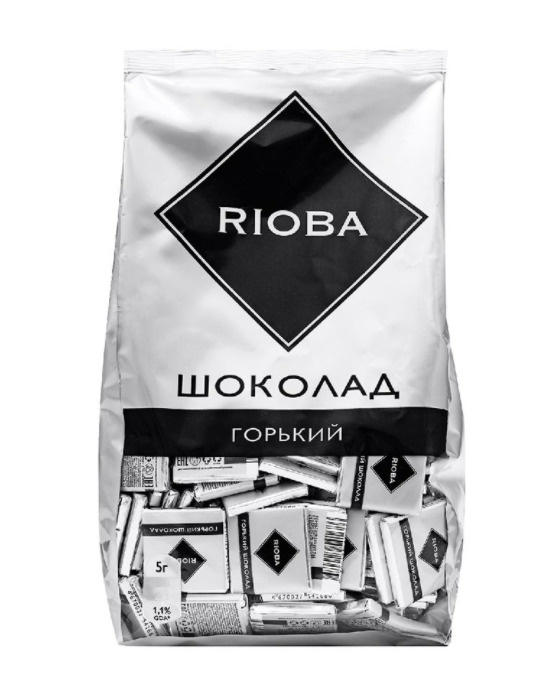 RIOBA Шоколад порционный горький 72% какао 800гр - купить с доставкой ...