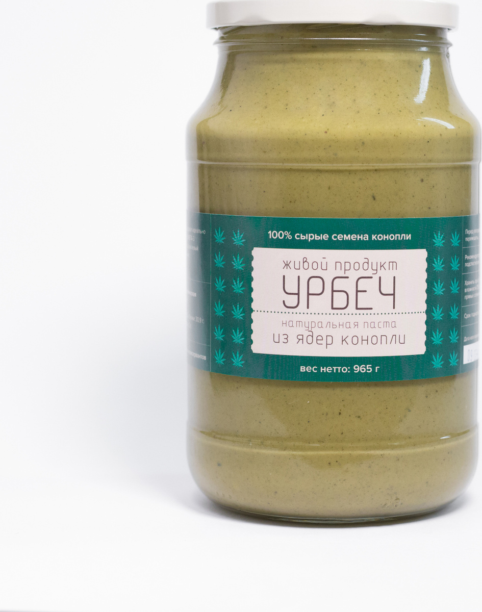 Урбеч Живой Продукт из очищенных ядер конопли 965 грамм — купить в ...