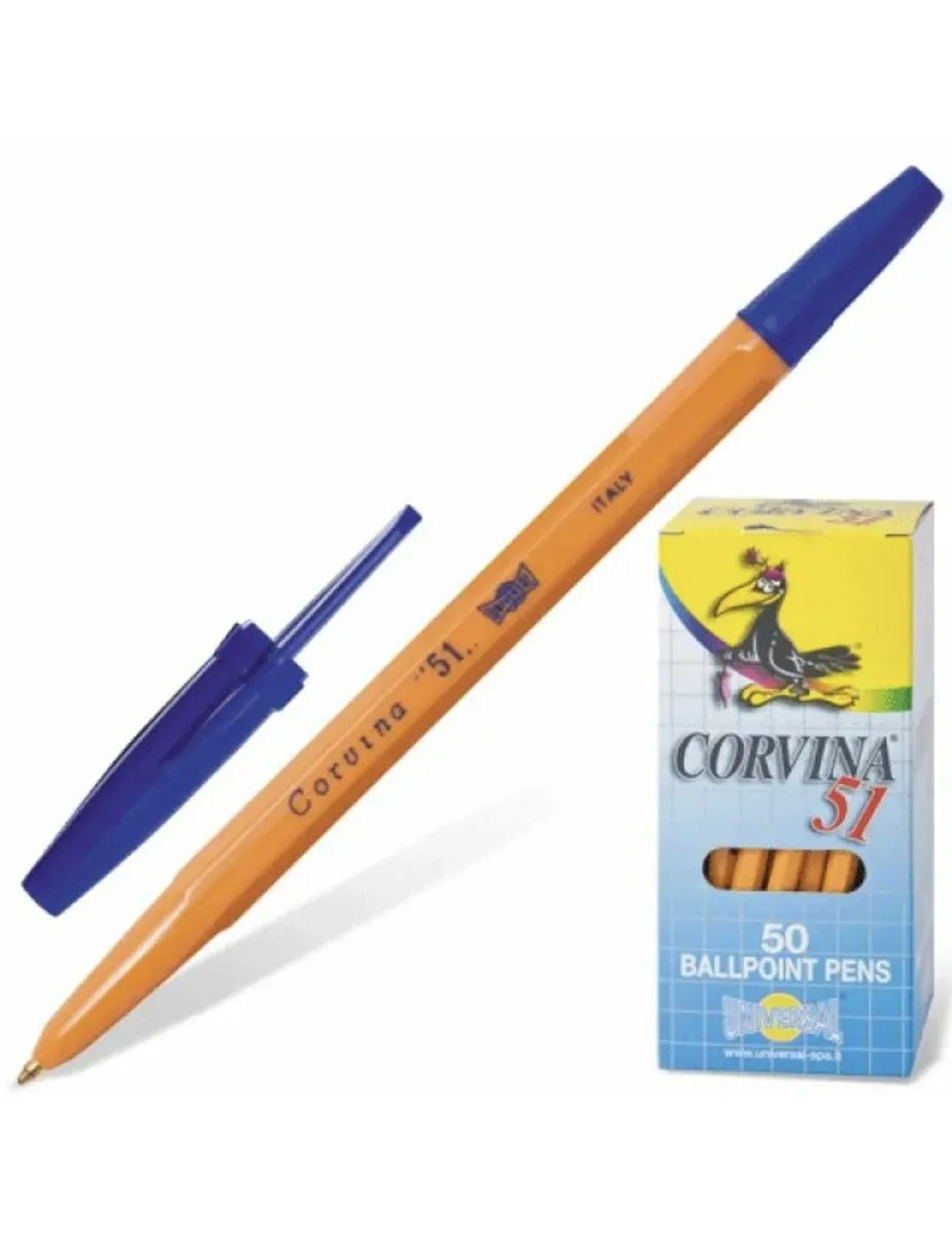 Ручки шариковые Corvina 51 Vintage синяя,50 штук — купить в интернет ...