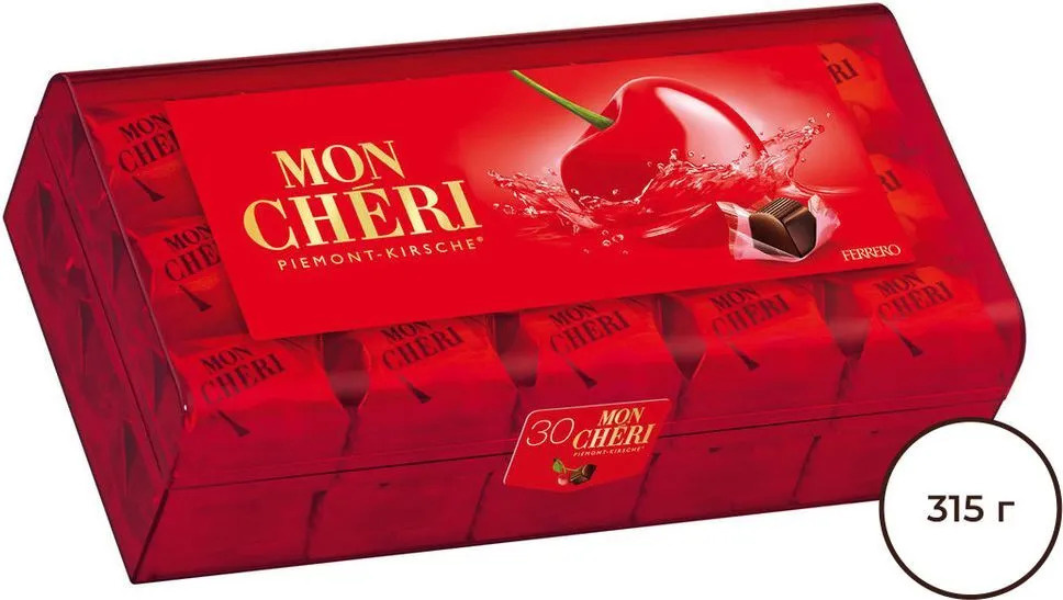 Мон Шери / Конфеты Mon Cheri, с вишней и ликером, 315 г — купить в ...