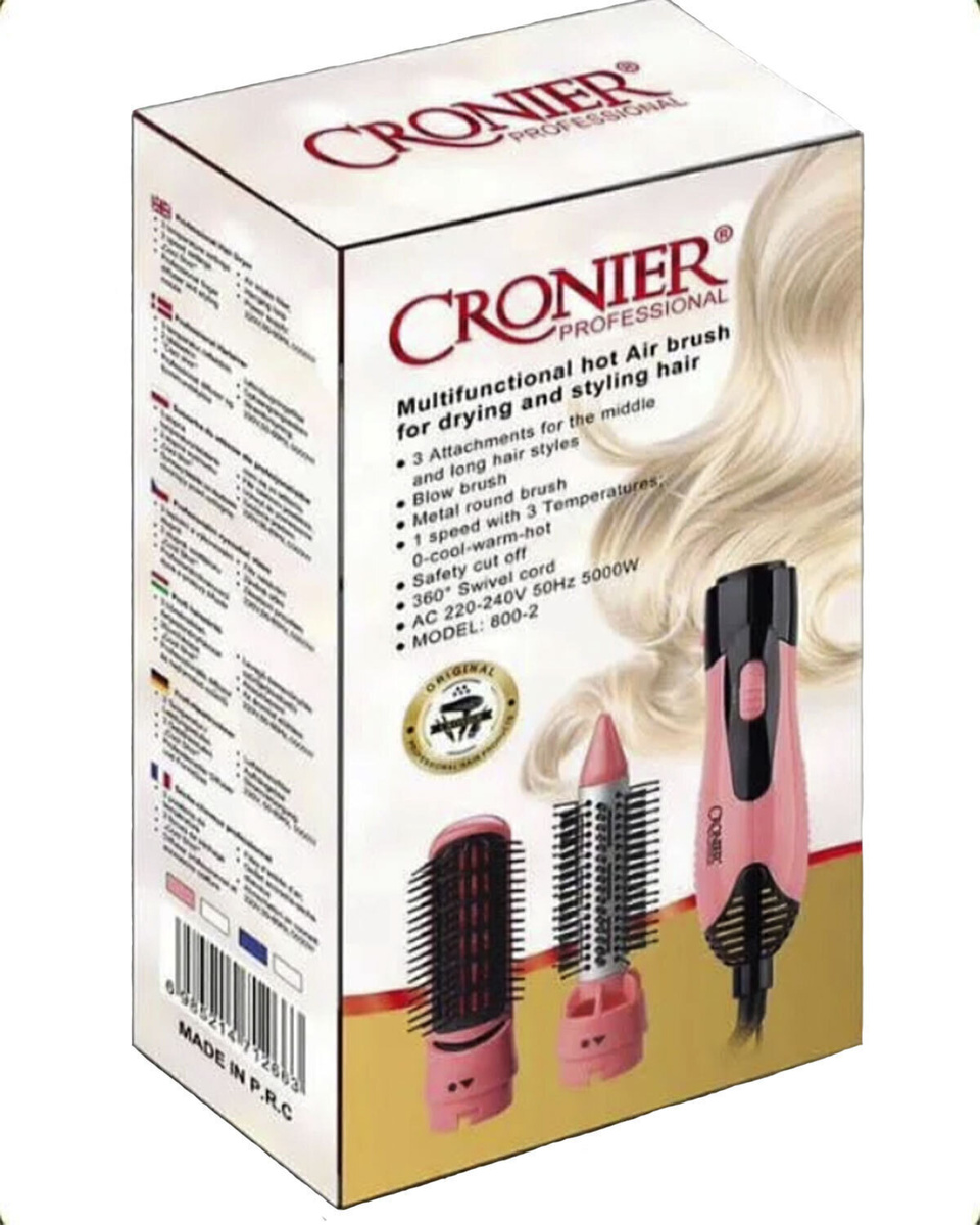 Фен-щетка для волос, Расческа с ионизацией CRONIER cron800 - купить по ...