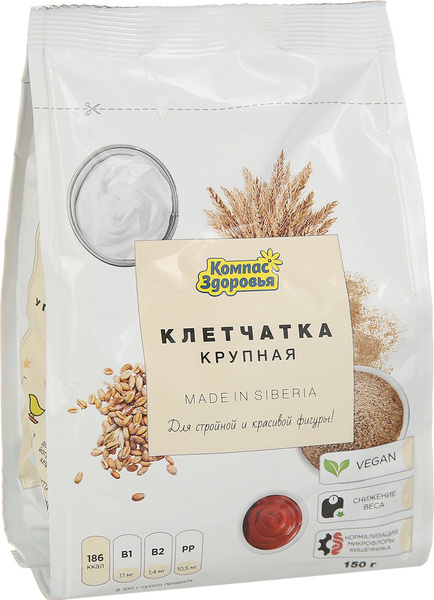 Компас Здоровья "Крупная" клетчатка пшеничная, 150 г - купить с ...