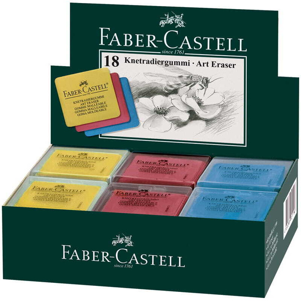 Ластик-клячка Faber-Castell, формопласт, 40*35*10мм, ассорти, в ...