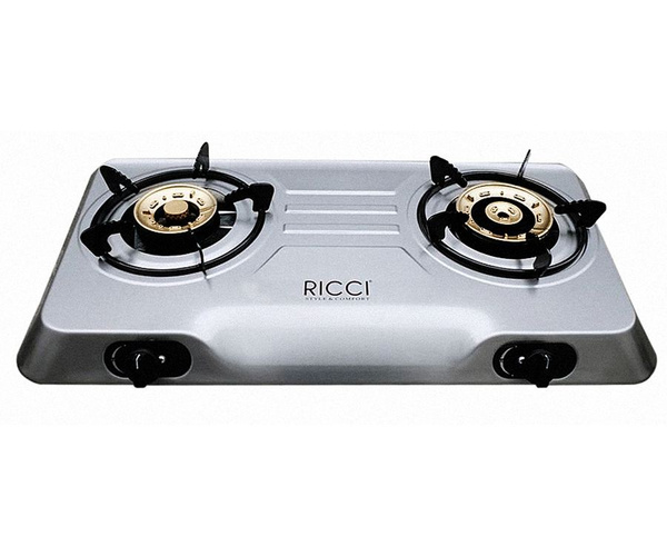 Ricci Газовая настольная плита RGH-702C, серебристый - купить с доставкой по выгодным ценам в ...