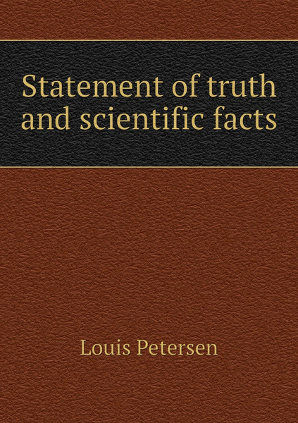 Statement of truth and scientific facts - купить с доставкой по ...
