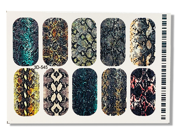Anna Tkacheva, 3D Crystal водные наклейки для ногтей Змеиная кожа, 3D-545-CL - купить с ...