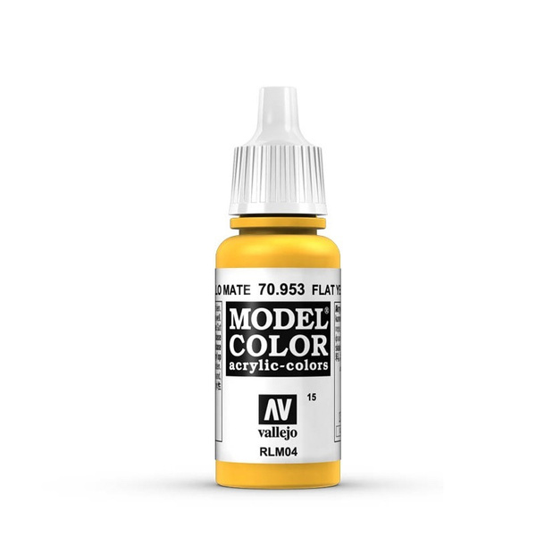 Краска Vallejo серии Model Color - Flat Yellow (17 мл) - купить с ...