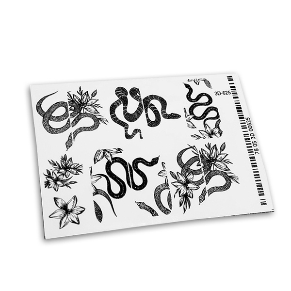 Anna Tkacheva, 3D слайдер для ногтей Змеи и цветы, 3D-625 - купить с доставкой по выгодным ценам ...