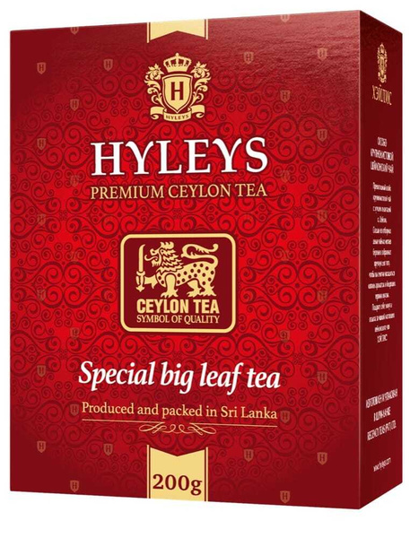 HYLEYS Чай черный, Особокрупнолистовой, 200 г - купить с доставкой по ...